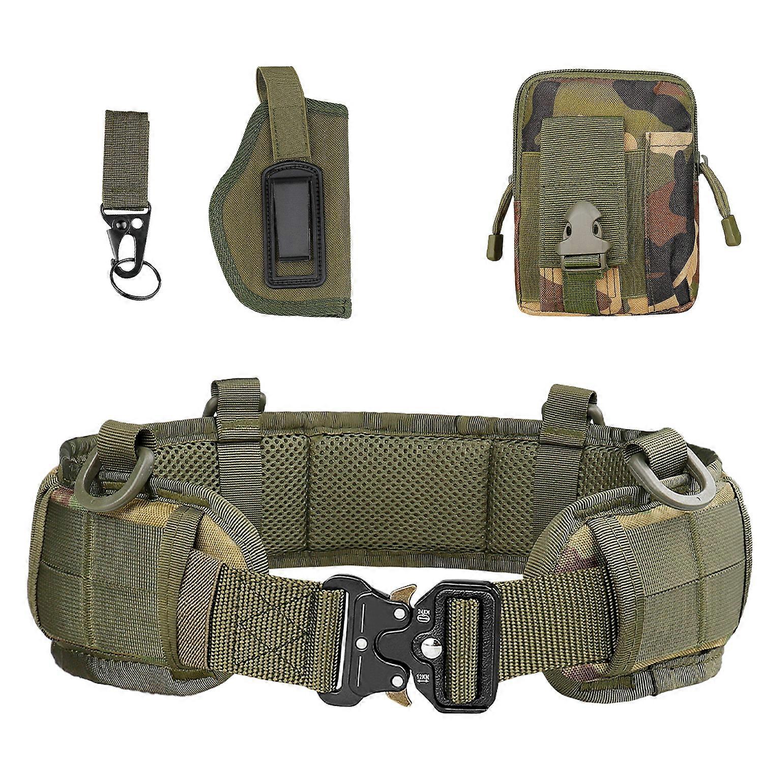 Military Tactical Adjustable Belt Outdoor Work Men Molle Battle Belt ...