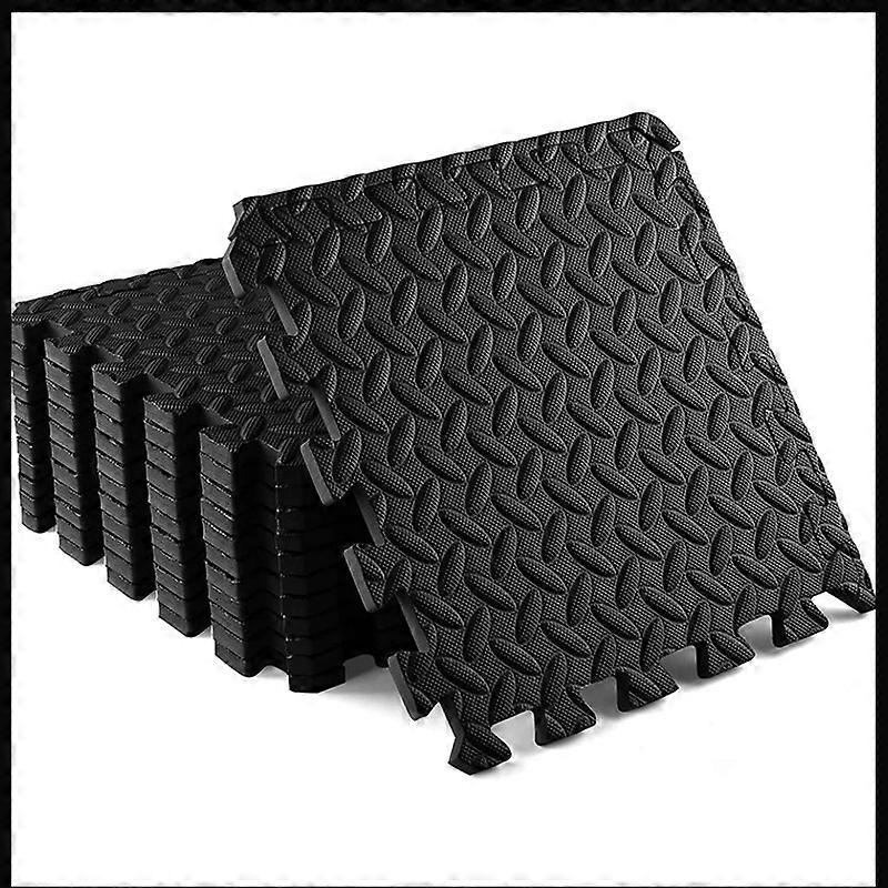 Floor protection mat, swimming pool mat, black leaf pattern foam mat 30 ...