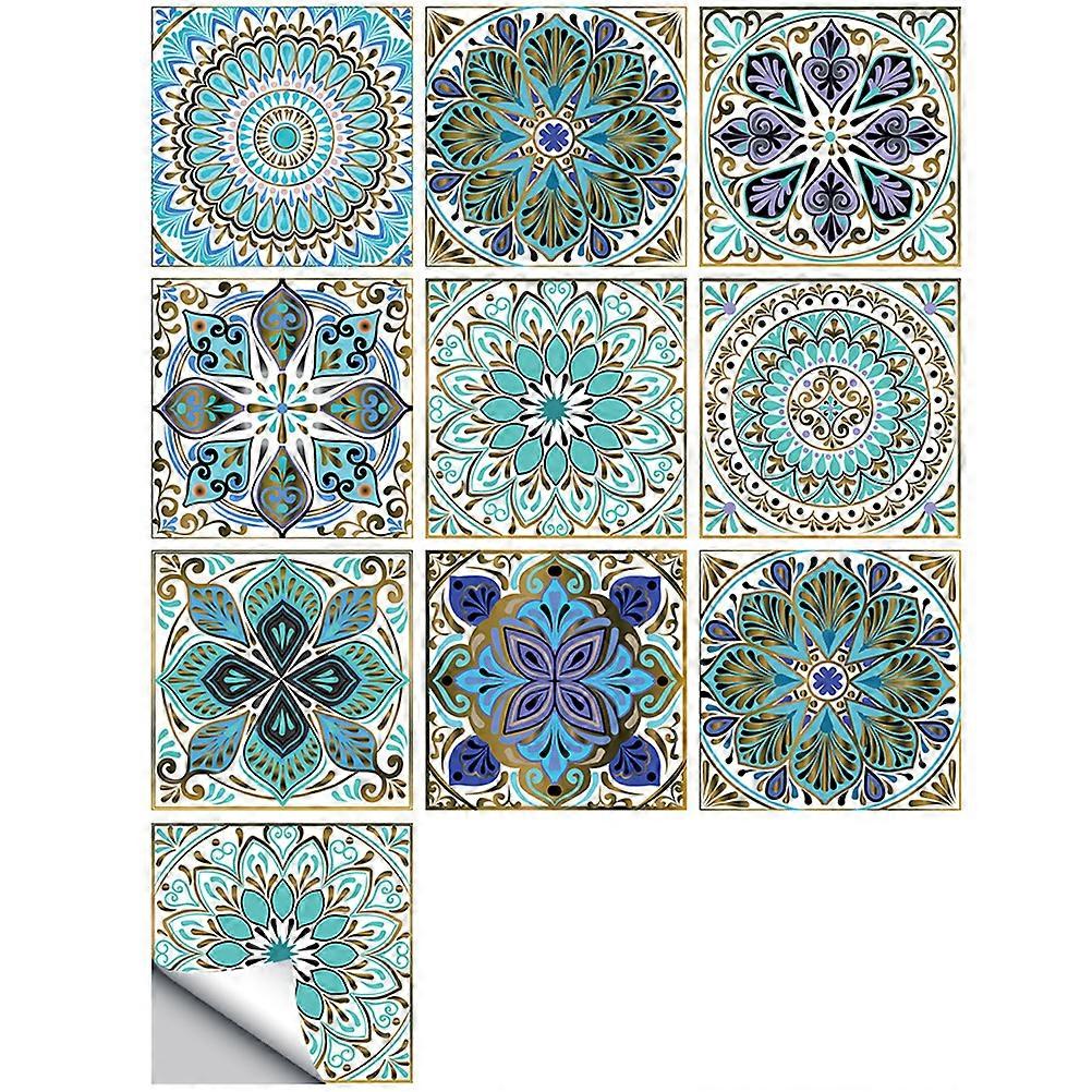 10 Pcs Waterproof Stickers Waterproof Tile Sticker Tile Wall Sticker ...