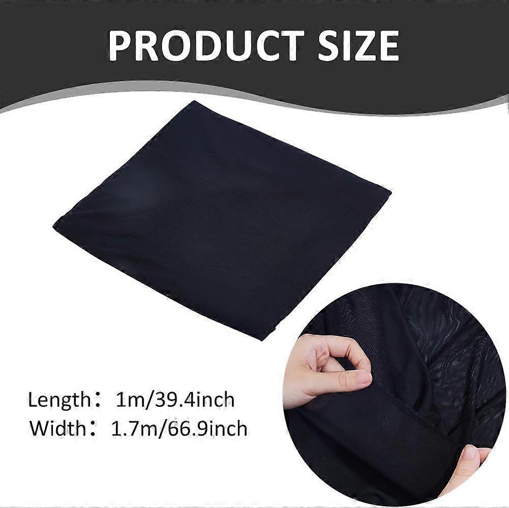 1 Yard Black Mesh Fabric Stretch 4 Way Power Mesh Fabric Spandex Power ...