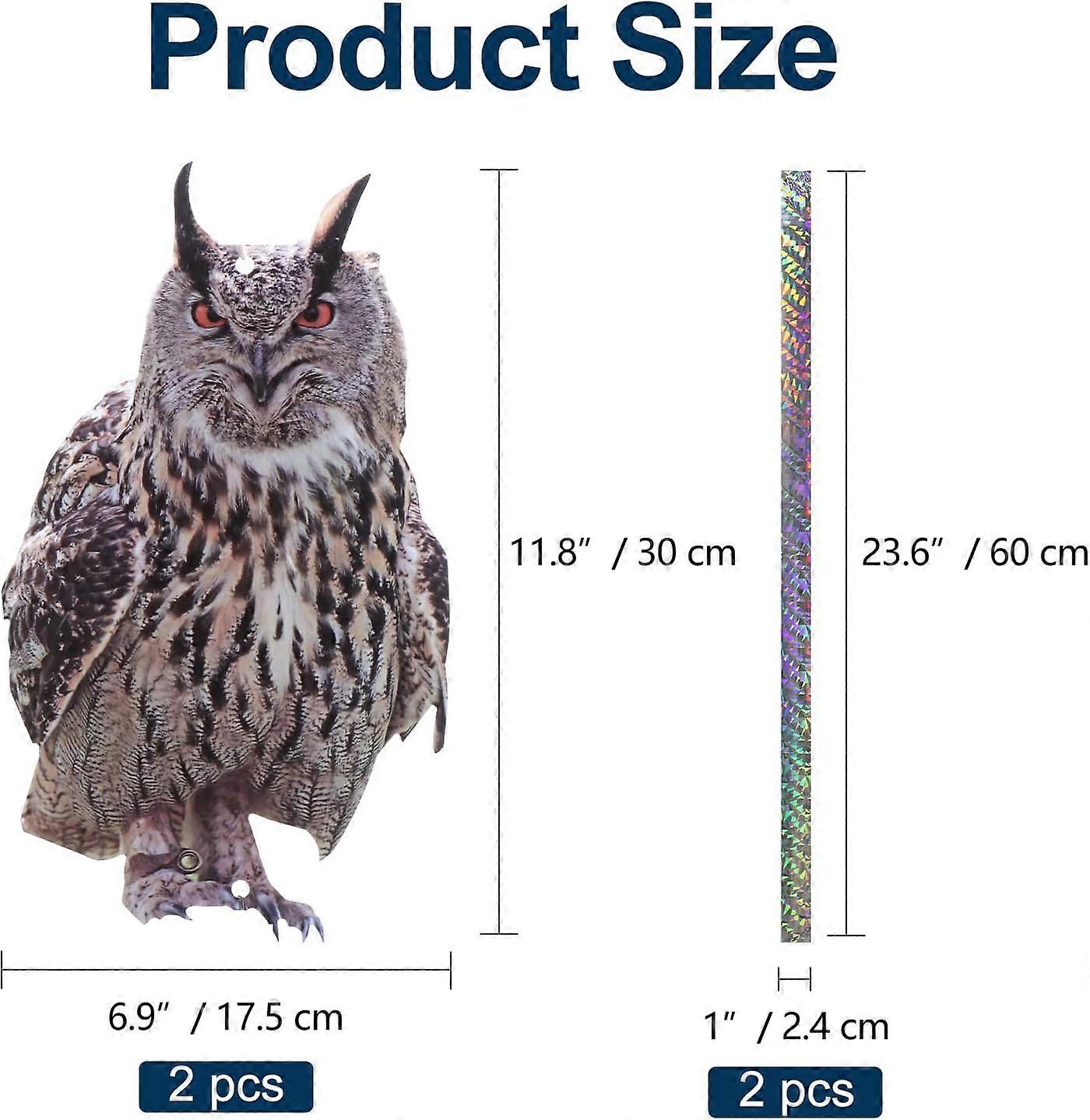 Wind-Driven Motion For Bird Deterrent, Realistic Scarecrow Owl With ...