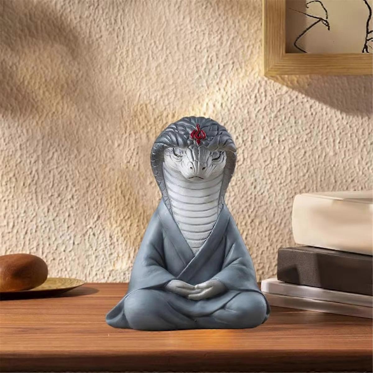 2025 Year of the Snake Ornament Resin Sitting Meditating Snake Car ...