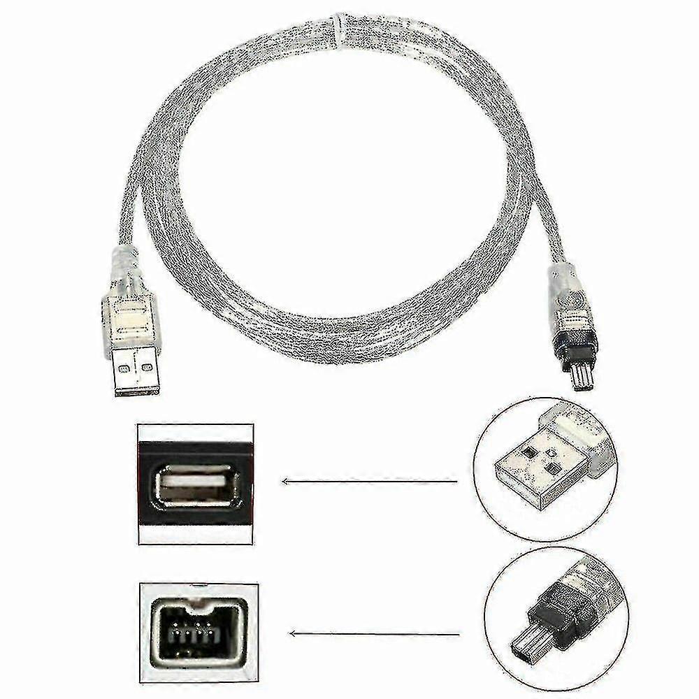 USB to 4-Pin FireWire IEEE 1394 Cable for Mini DV HDV Camcorder PC ...