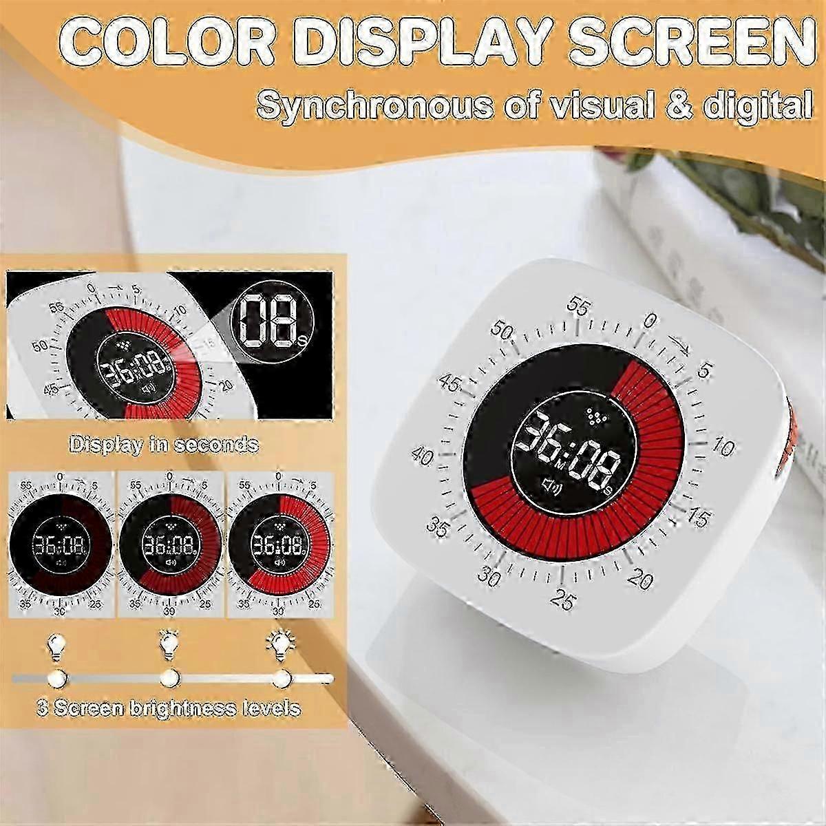 Visual Timer For Kids,digital Timer With 60-minute Countdown, Silent ...