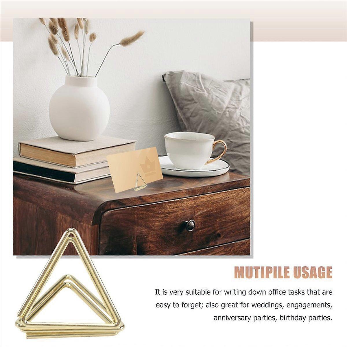 30Pcs Triangle Shape Card Holders Wedding Table Number Holders Photo ...