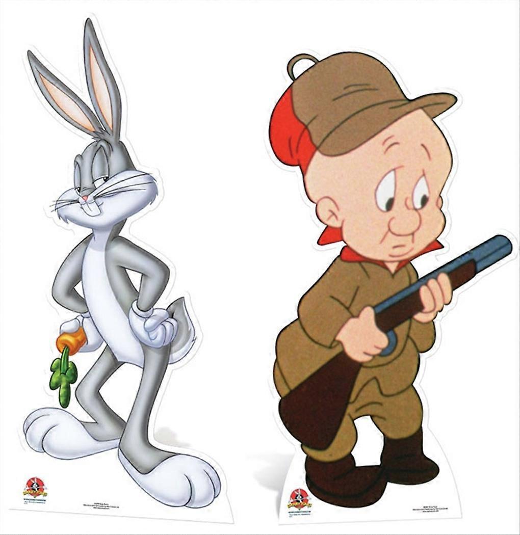 Bugs Bunny And Elmer Fudd Cardboard Cutout Standee Standup Double Bugs Bunny And Elmer Fudd Cardboard Cutout Standee Standup Double