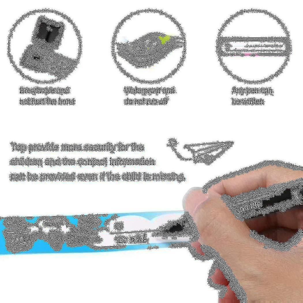 Safety Wristband Bracelets,child Kids Id Bracelet With Pen For Child ...