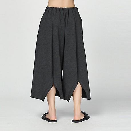 Buton Irregular Loose Wide Leg Pants | Fruugo US