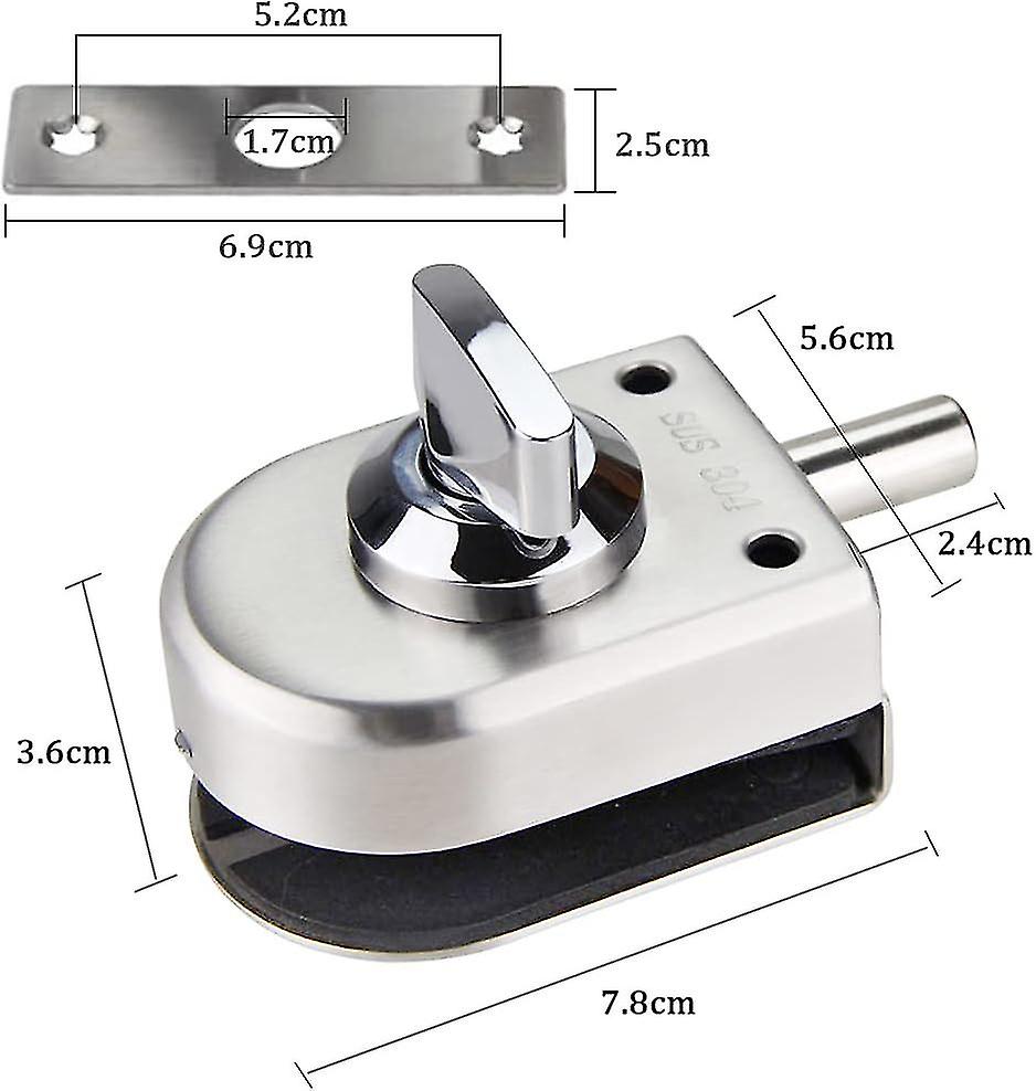 Stainless Steel Glass Door Lock Floor Latch Bolt Ground Lock for ...
