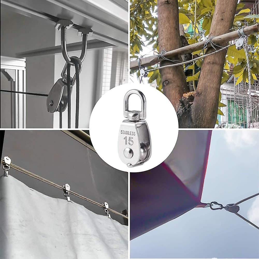 Block pulley, cable lifting pulley, fixed double A pulley, cable pulley ...