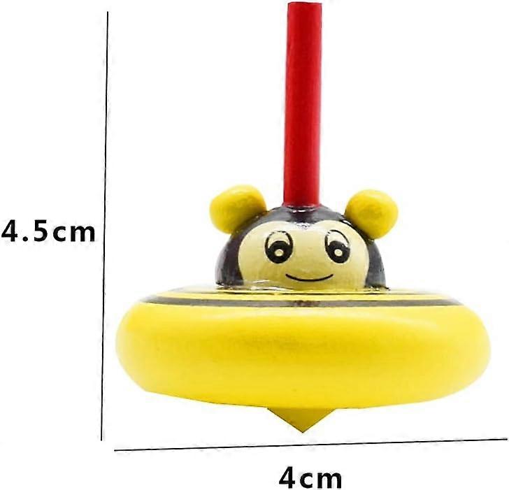 10PCS Small Wooden Spinning Top,Mini Spinning Top Colorful Animal Model ...