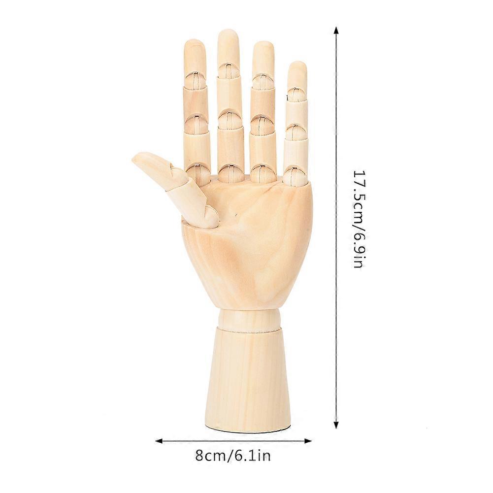 Wooden Hand Model Flexible Artists Hand Figure Sketching Model Solid ...