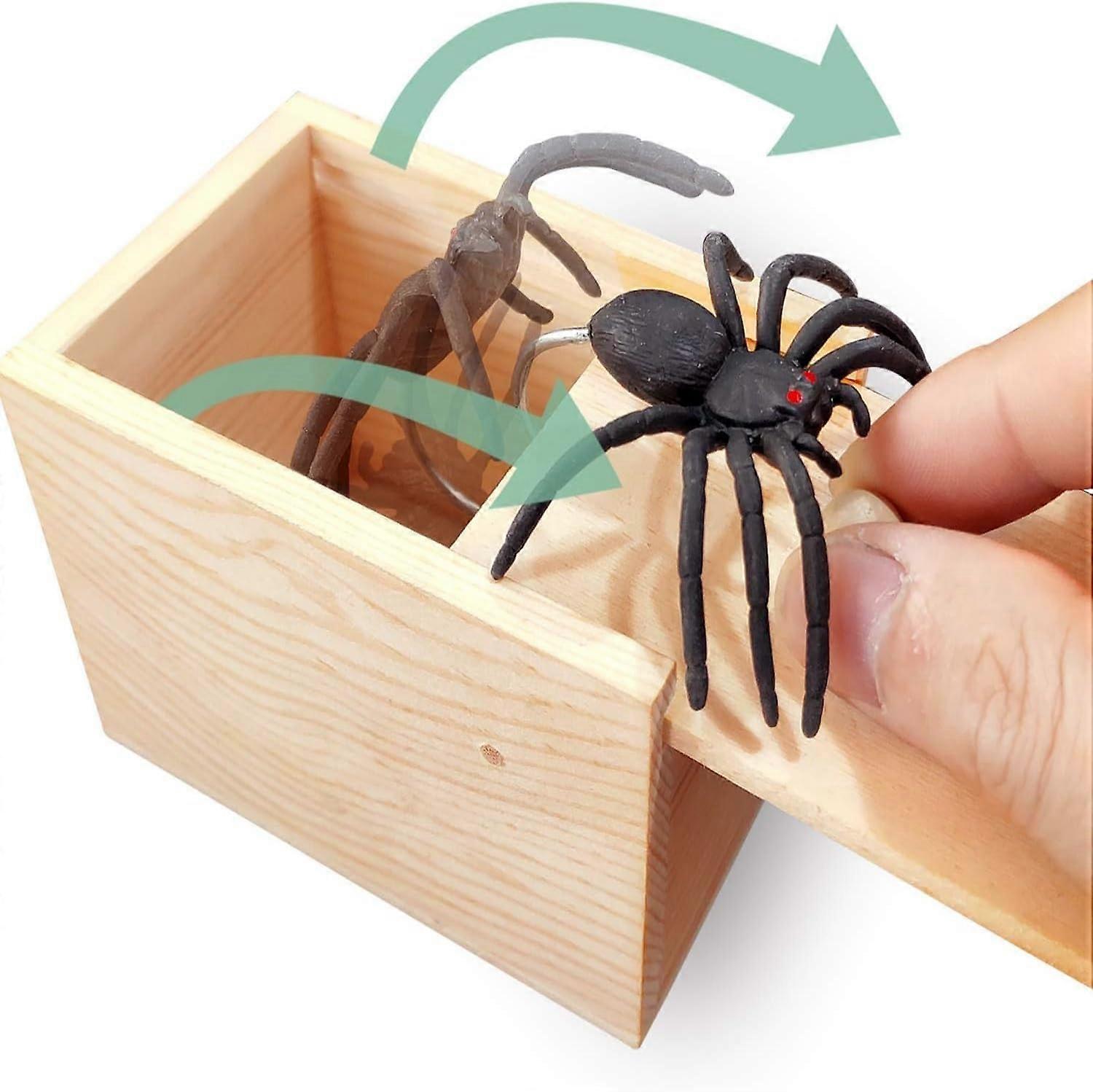 Original Spider Scare Prank Box,Handmade Fun Joke Scarebox Toy ...