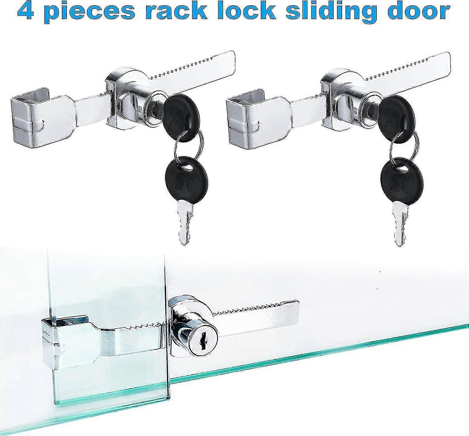 4 Pcs Sliding Glass Door Ratchet Lock , Glass Door Lock , Cabinet ...