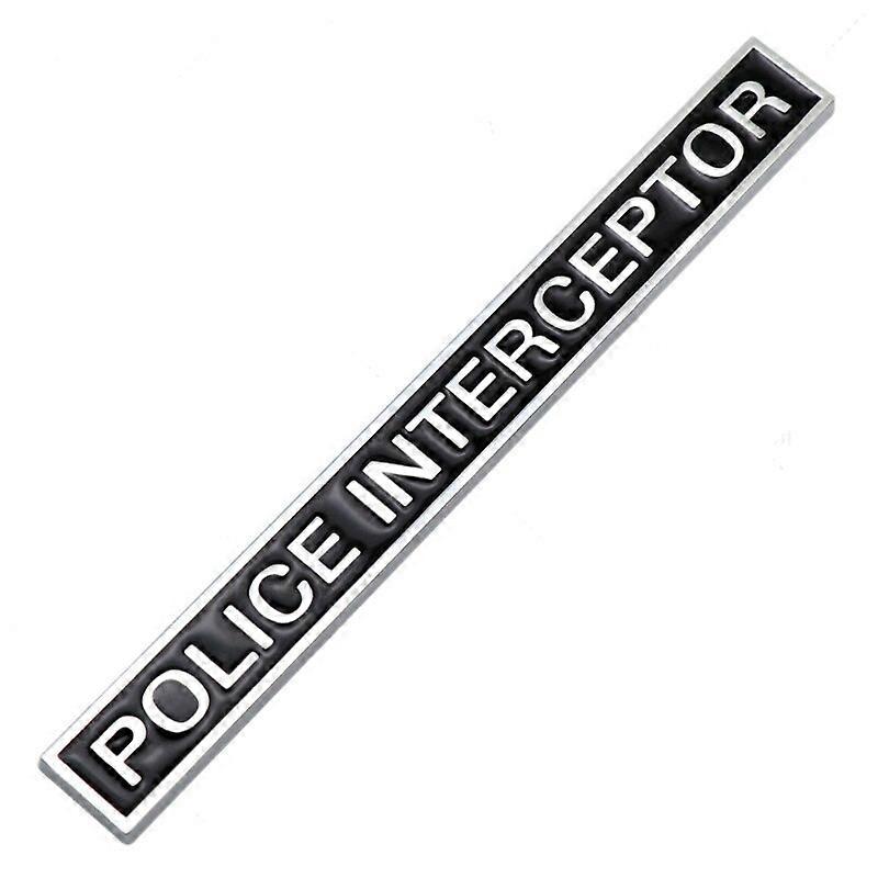 3D Metal Police Interceptor Car Rear Trunk Fender Fender Car Emblem ...