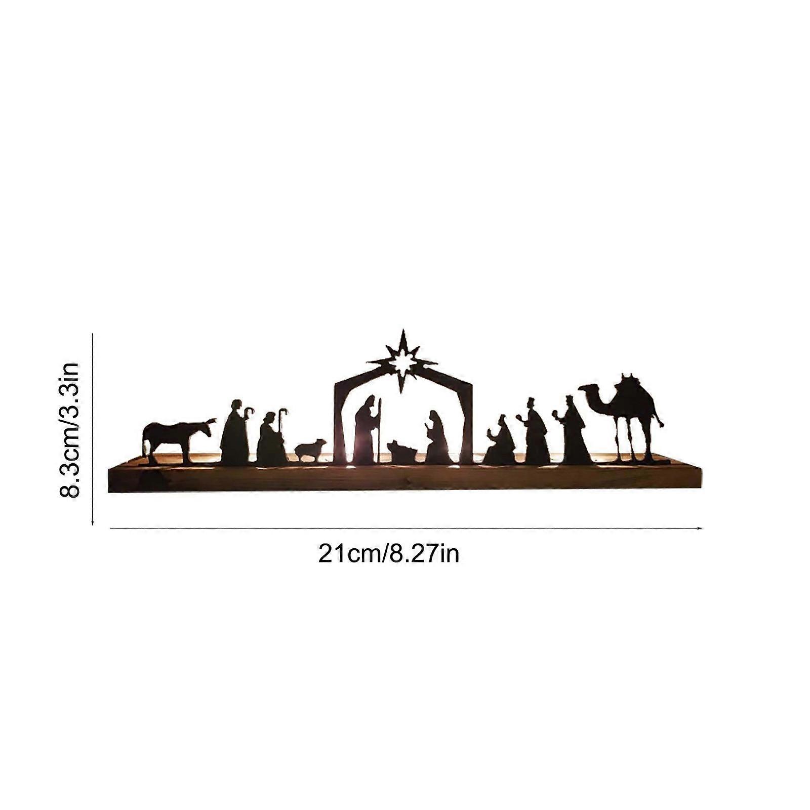 Nativity Scene Nativity Sets For Christmas Indoor Black Metal Nativity ...