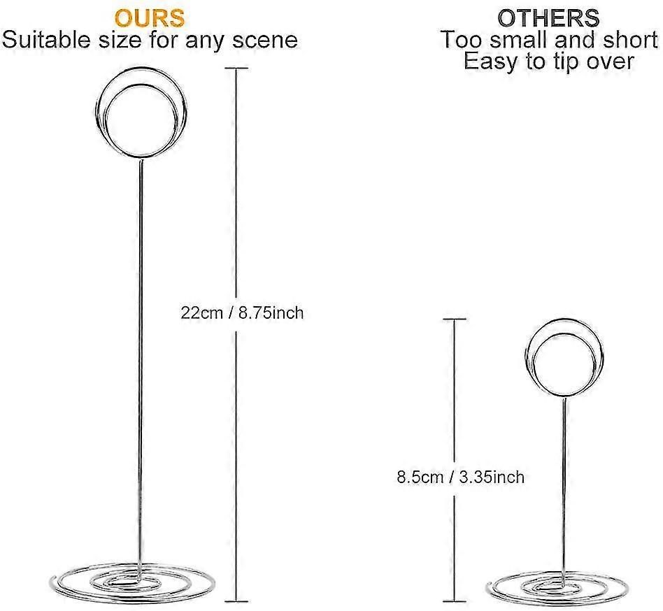 10 Pack 8.75 Inch Tall Table Number Holders Place Card Holder (silver ...