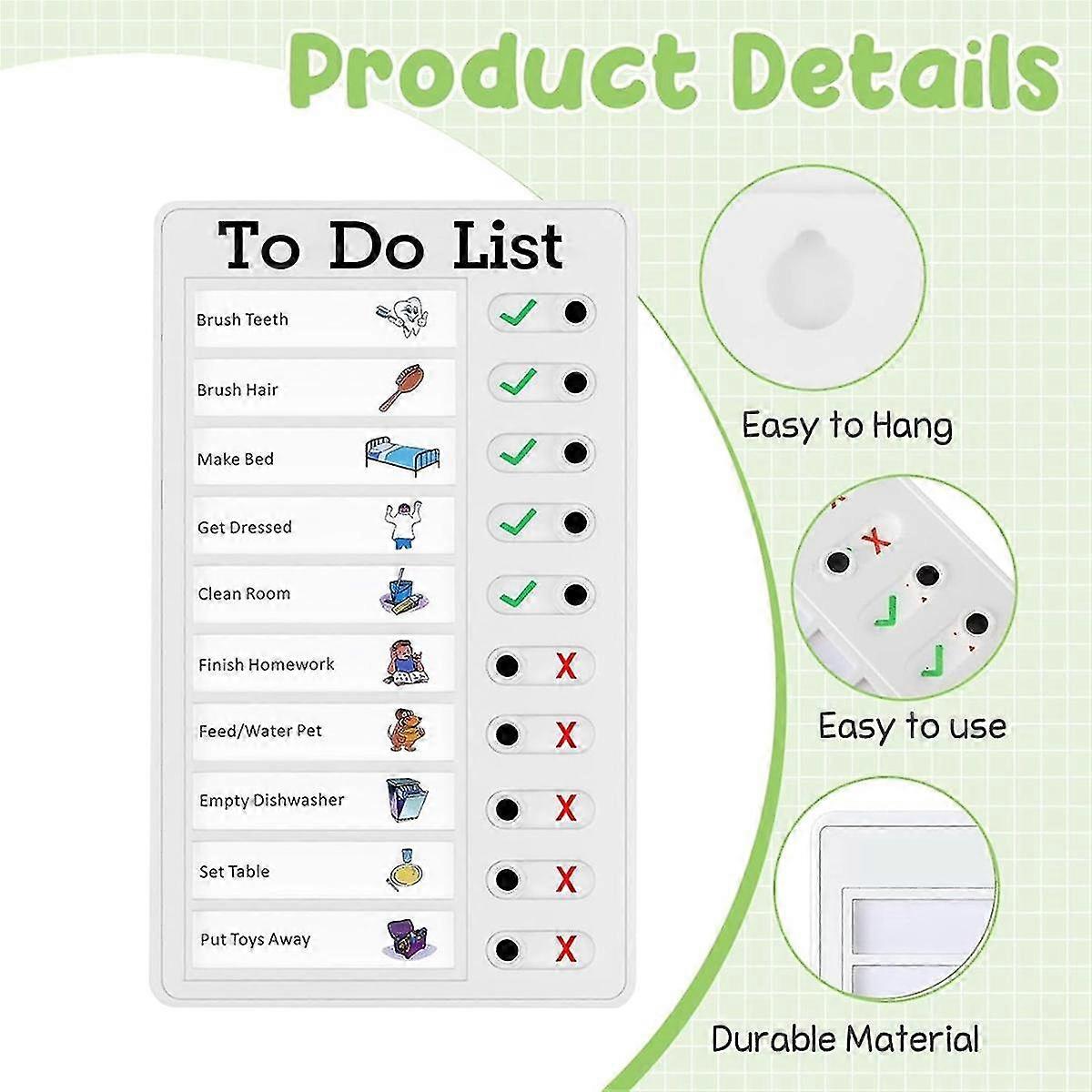 Chore Chart Set For Kids-daily List Board,family Daily Planner,message ...