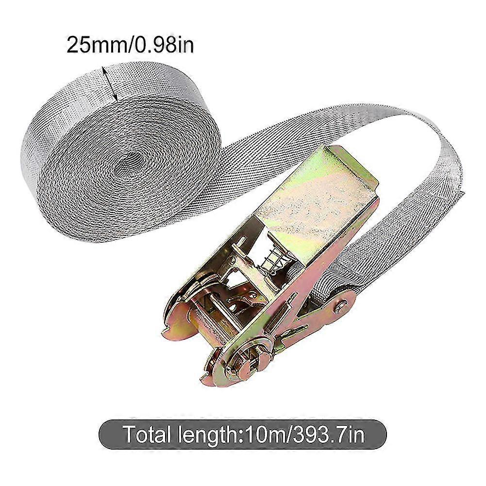 10M Heavy Duty Cargo Strap Ratchet Tie Down Transport Tensioning Belt ...