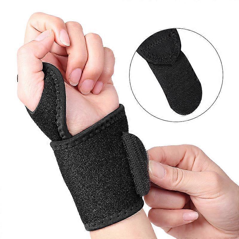 Wrist Support, 2 Adjustable Wrist Straps, Carpal Tunnel Compression ...