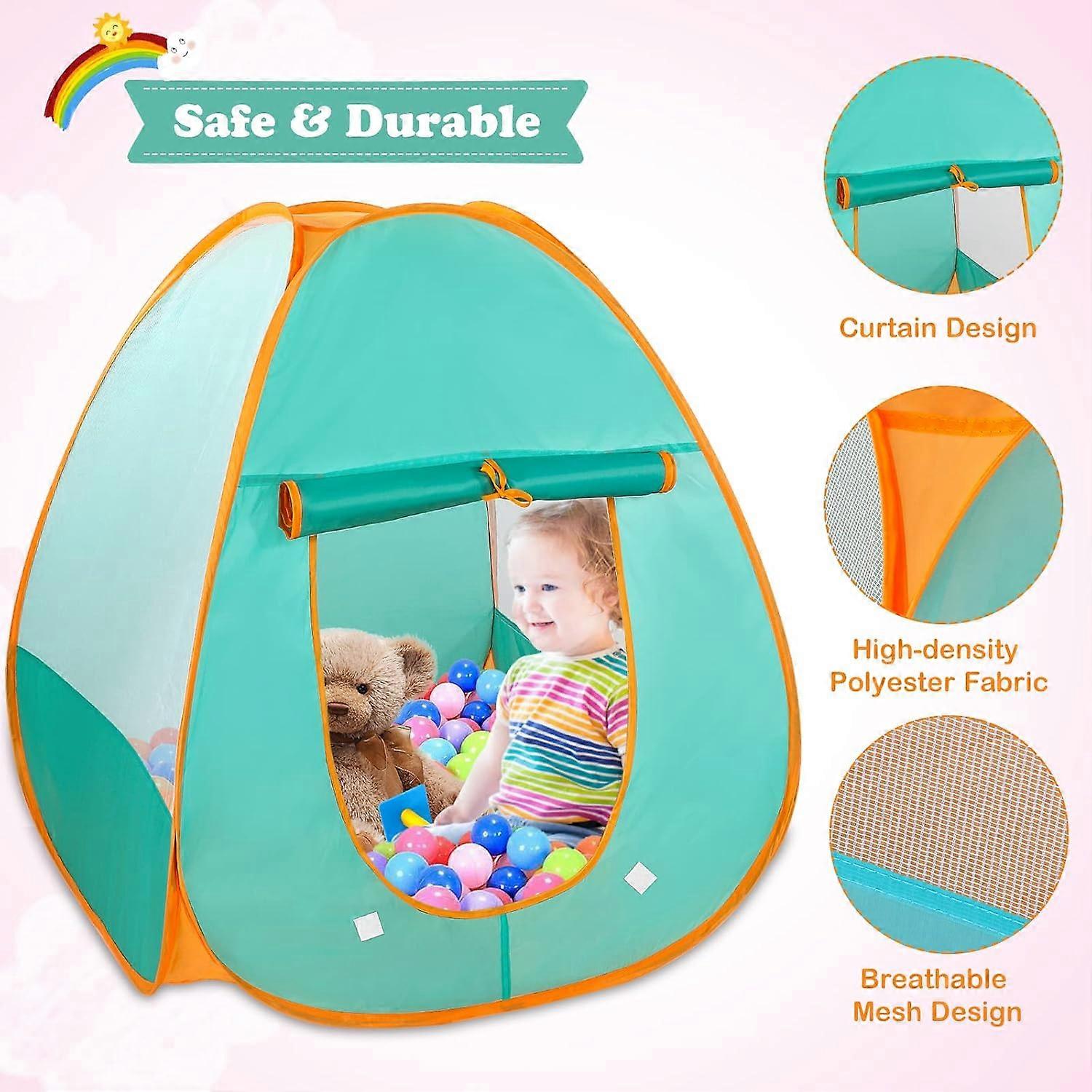 Kids Play Tent, Pop Up Playhouse Indoor or Outdoor, Portable Baby Ball ...