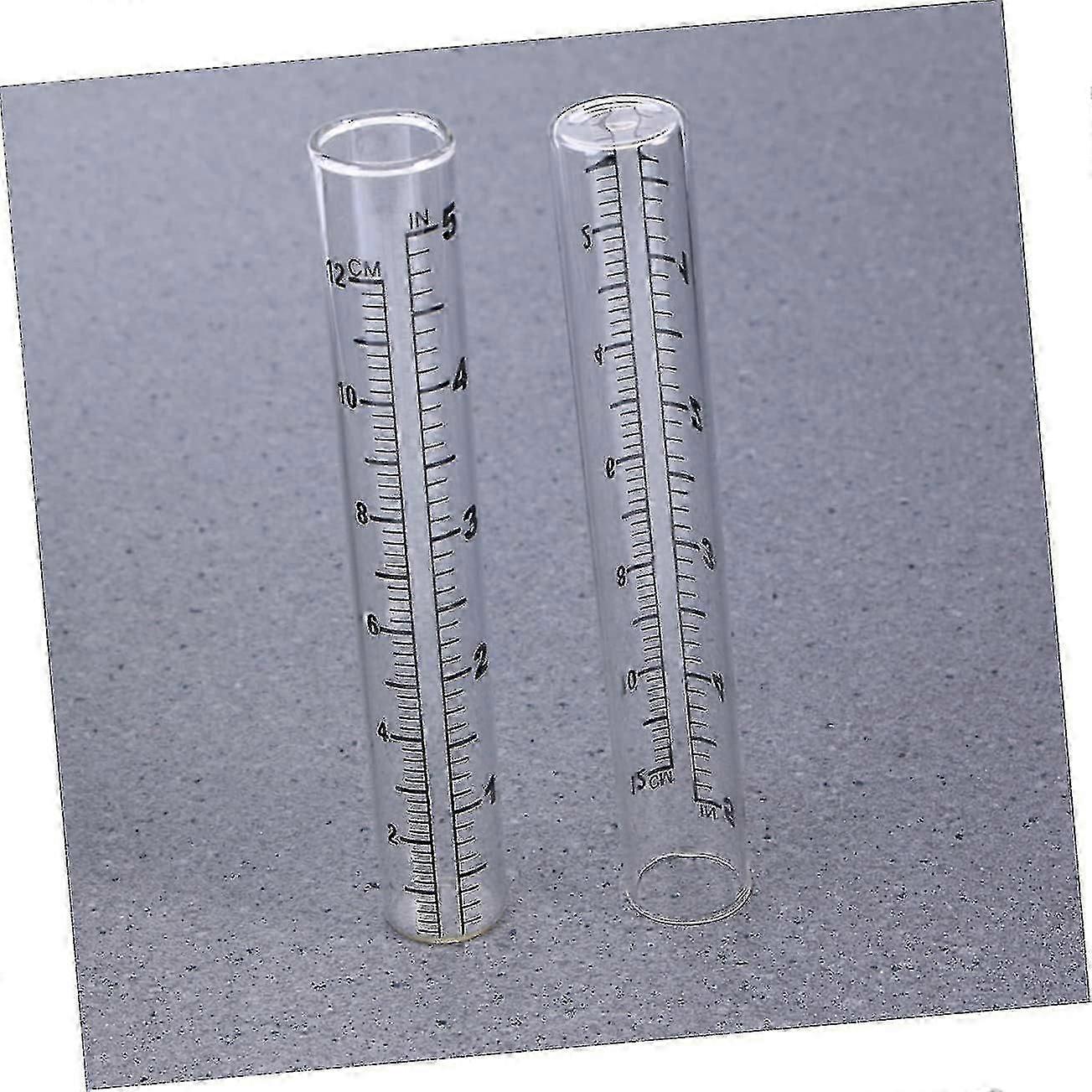 Offsch 4pcs Glass Rain Gauge Digital Measuring Cup Glass Test Tubes ...