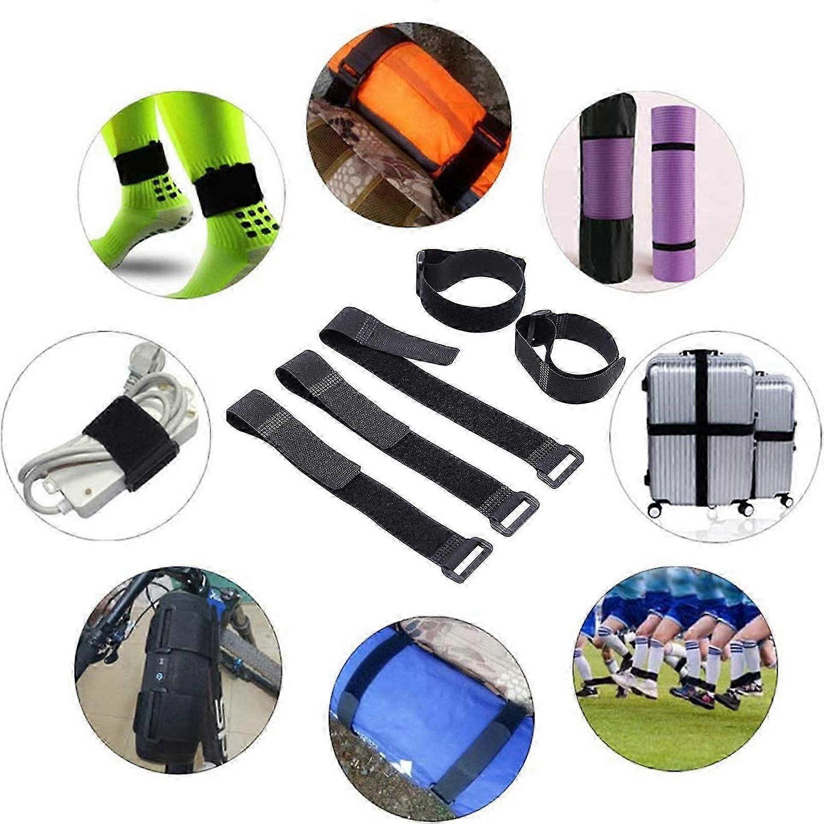 5Pcs Fastener Straps with Hook-Loop Plastic Buckle Strong Adhesion Wear ...