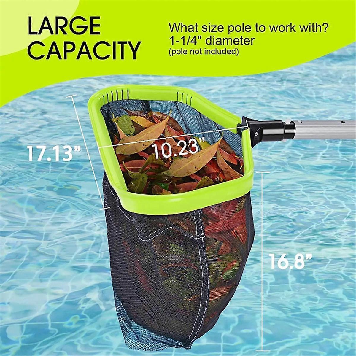 Upgraded Pool Skimmer Net,Professional Ultra Fine Mesh Pool Leaf Net ...