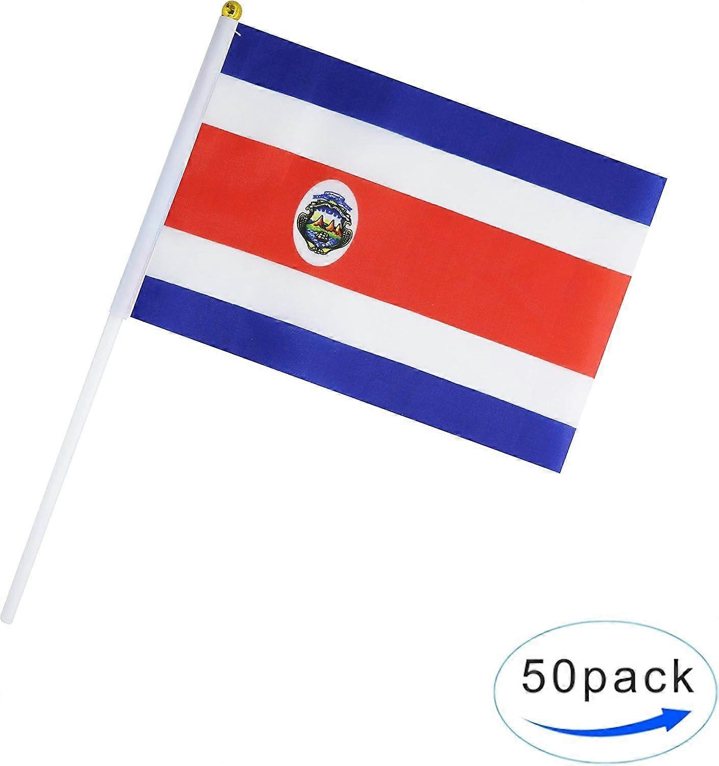 50 Pack Handheld kleine Mini-Flagge Costa Rica Flagge Stick Flagge ...