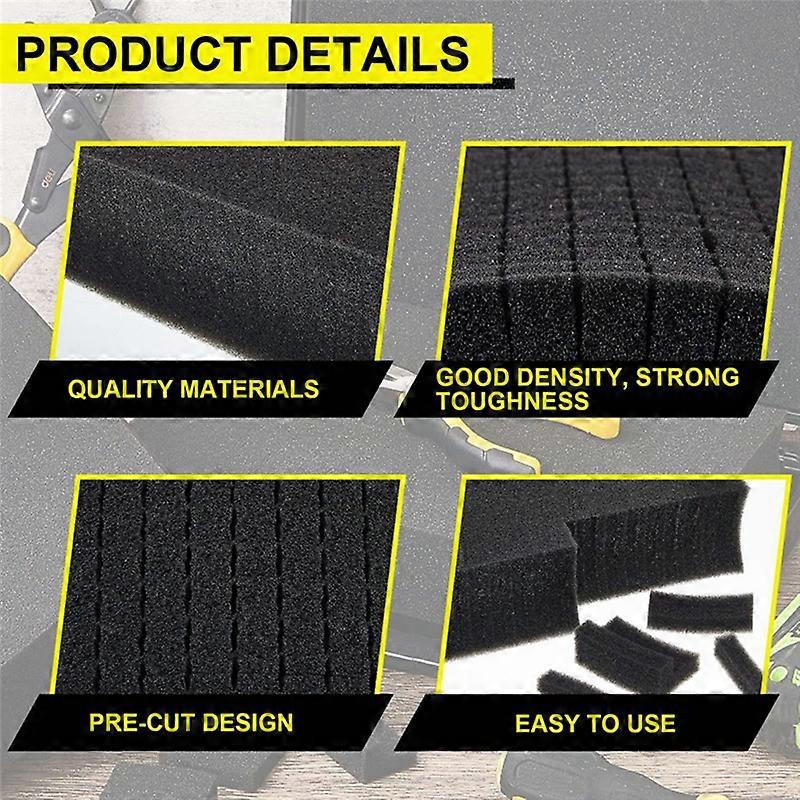 4 Pieces Foam Insert for Cases Tool Box Foam Grid Line Foam Cubes ...