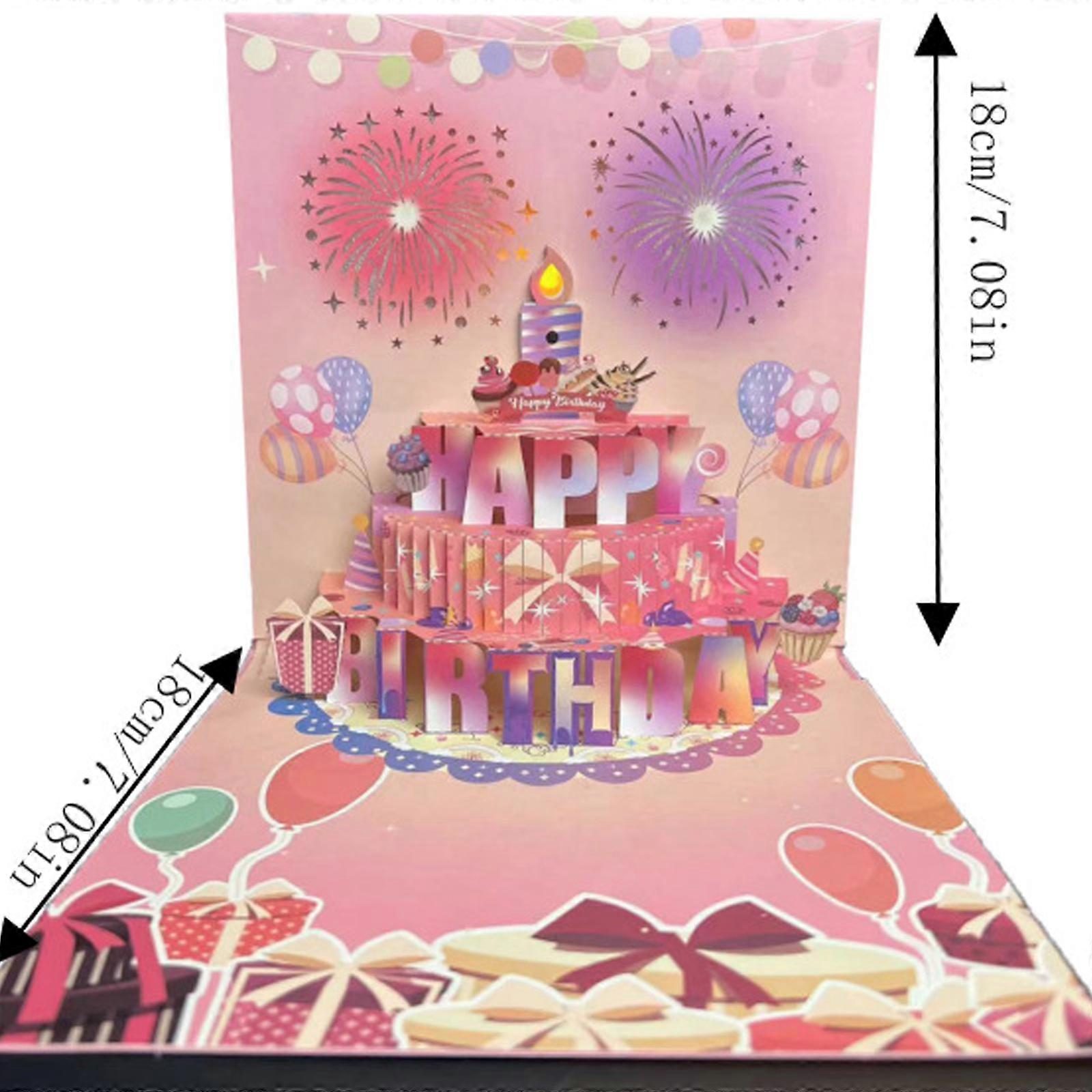 3D Birthday Greeting Card With Music And Light Light and Sound Happy ...