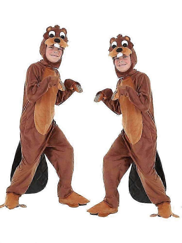 Cartoon Beaver Pajamas for Adults & Kids - Unisex Animal Onesie Costume ...