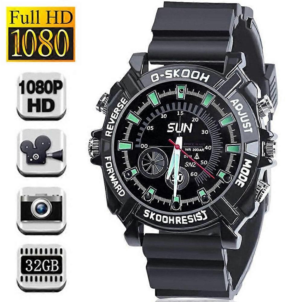 Built In 64GB Memory Multifunction Watch Camera 1080P HD Recording ...