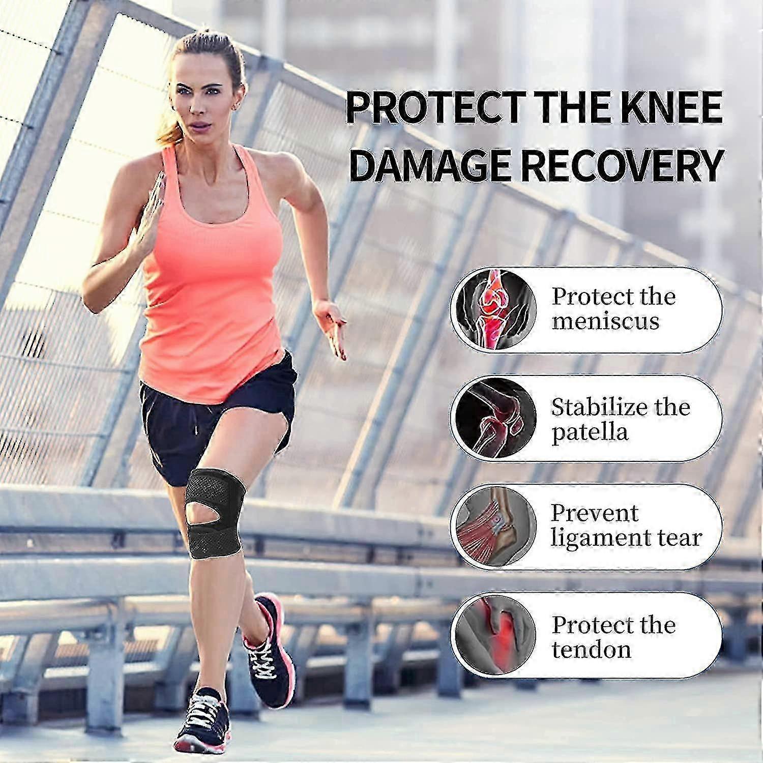 Knee Brace With Side Stabilizers Relieve Meniscal Tear Knee Pain Acl ...