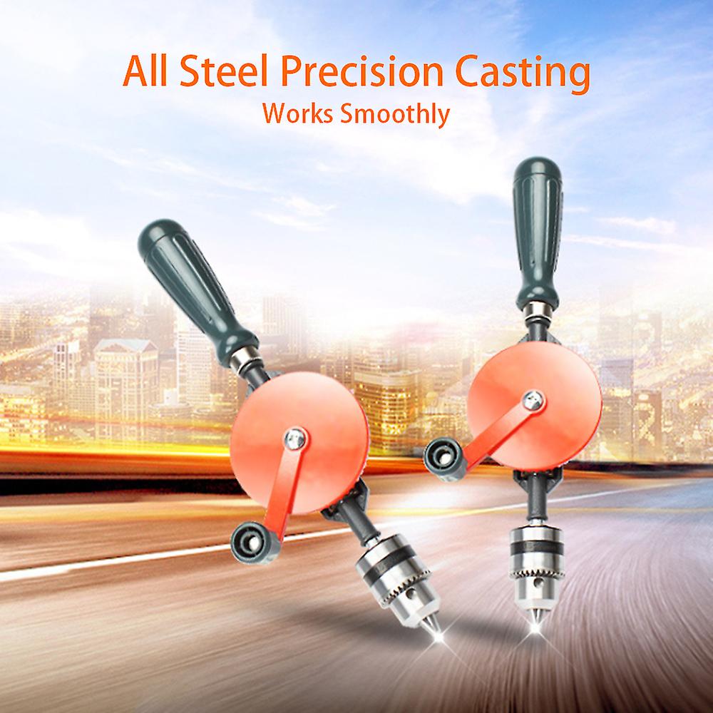 Hand Crank Drill All Steel Casting Drilling Drill Portable Mini Manual ...