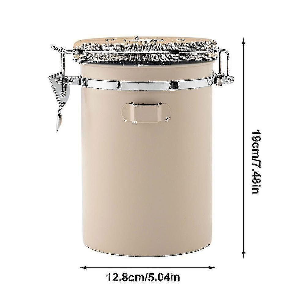 3 farve rustfrit stål lufttæt kaffebeholder opbevaringsbeholder sæt ...