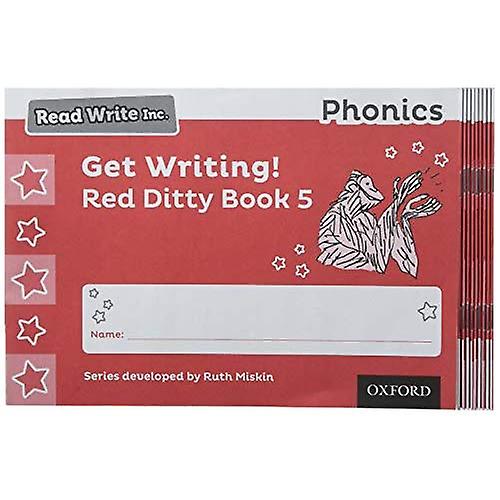 Read Write Inc. Phonics: Get Writing! Red Ditty Book 5 Pack of 10 (Read ...