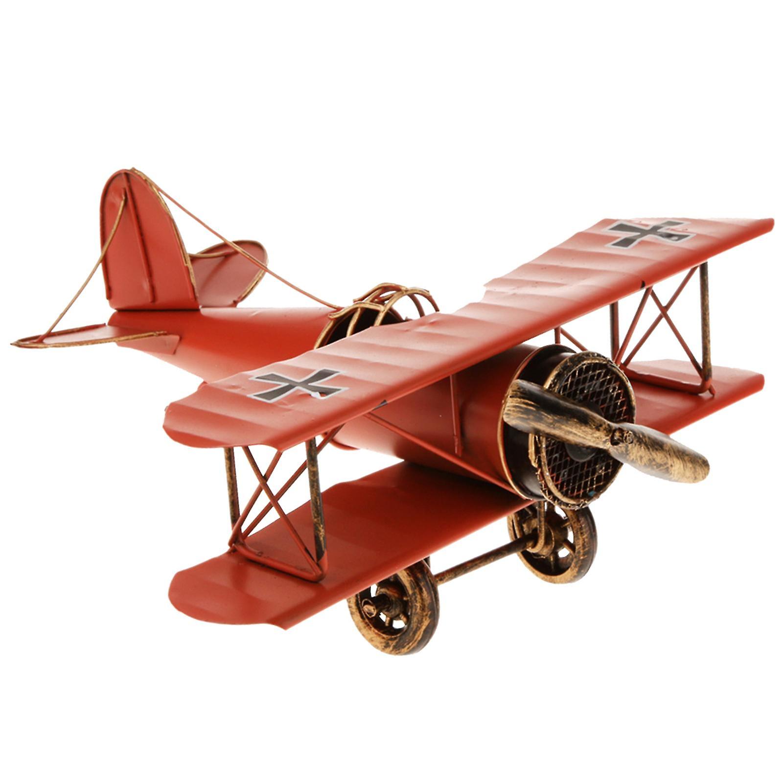 3Pcs Retro Metal Airplane Model Biplane Plane Aircraft Toy for Kids ...