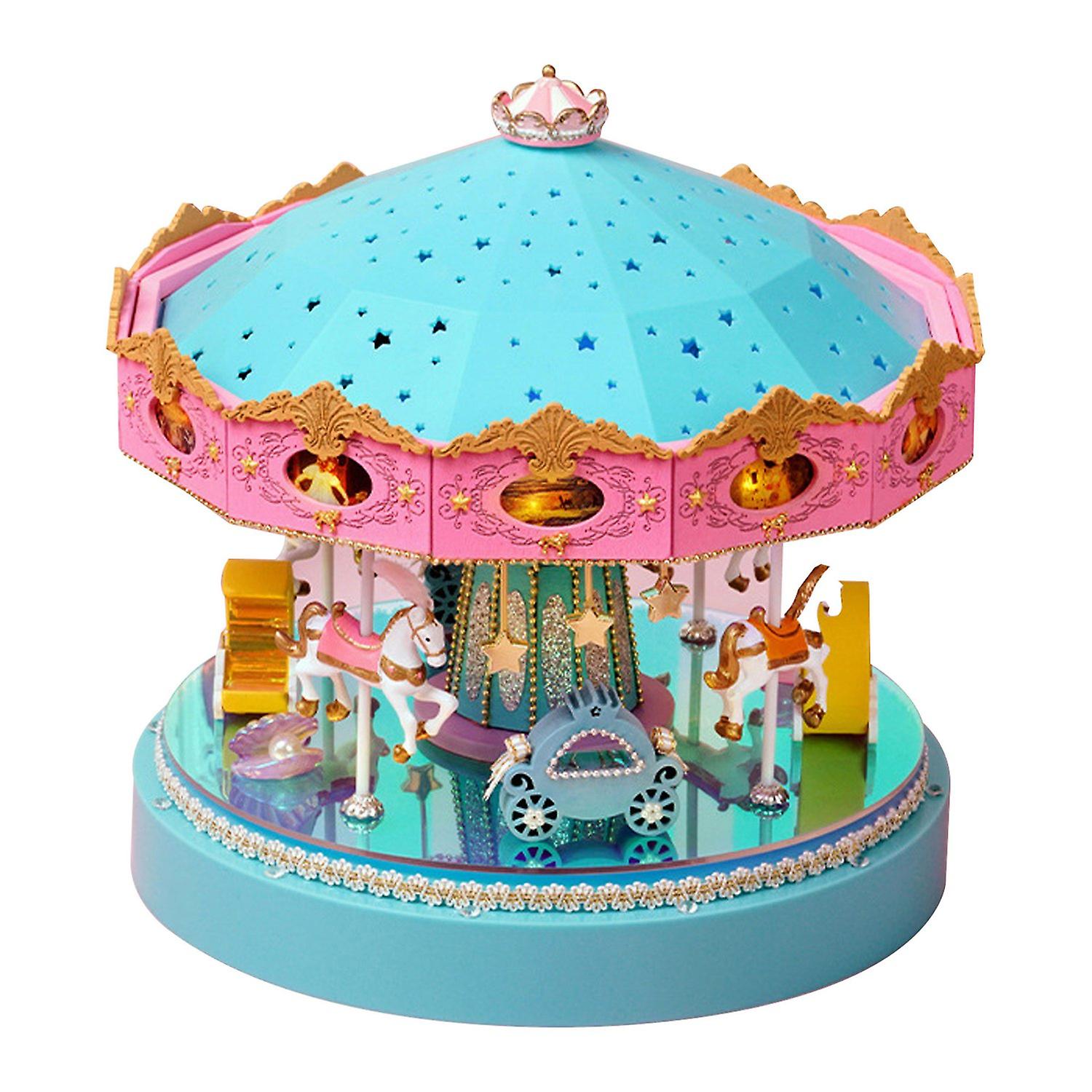 Mr. Christmas Animated Carousel with Santa, Reindeer, and Elves | Fruugo UK