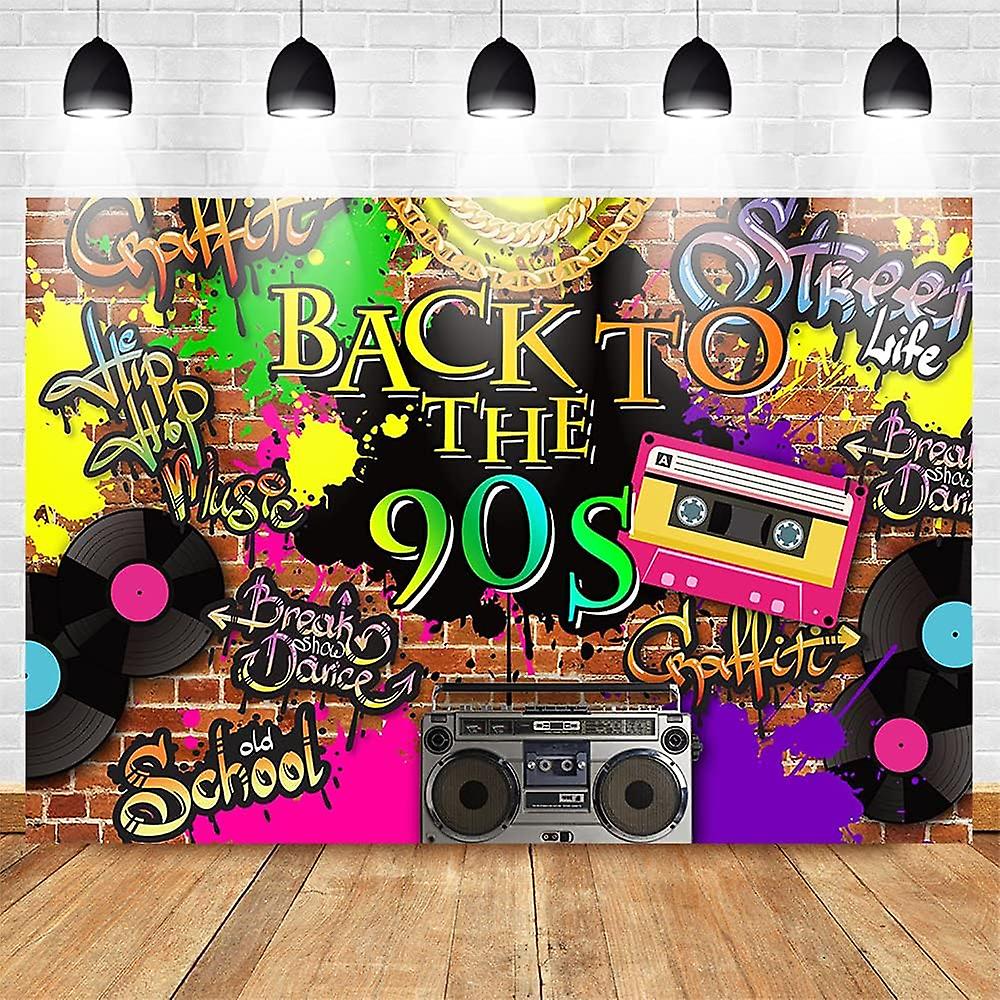 90s Backdrop Hip Hop Graffiti Brick Wall Retro Radio Fashion ...
