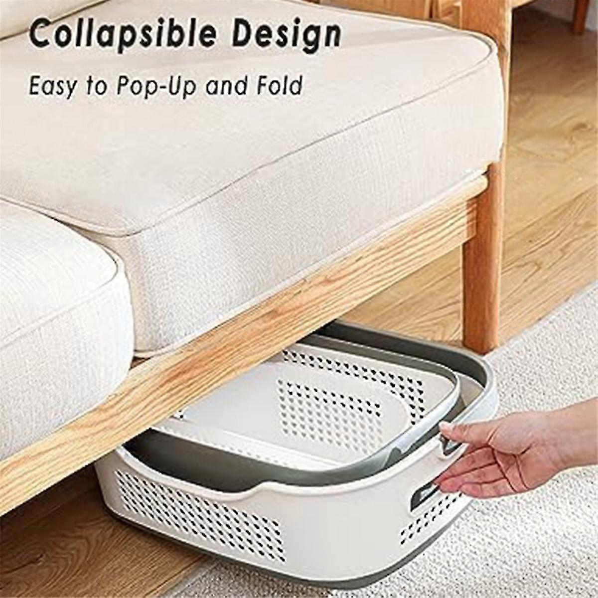 Collapsible Laundry Basket, Foldable Laundry Basket Pp With Handles,pop ...