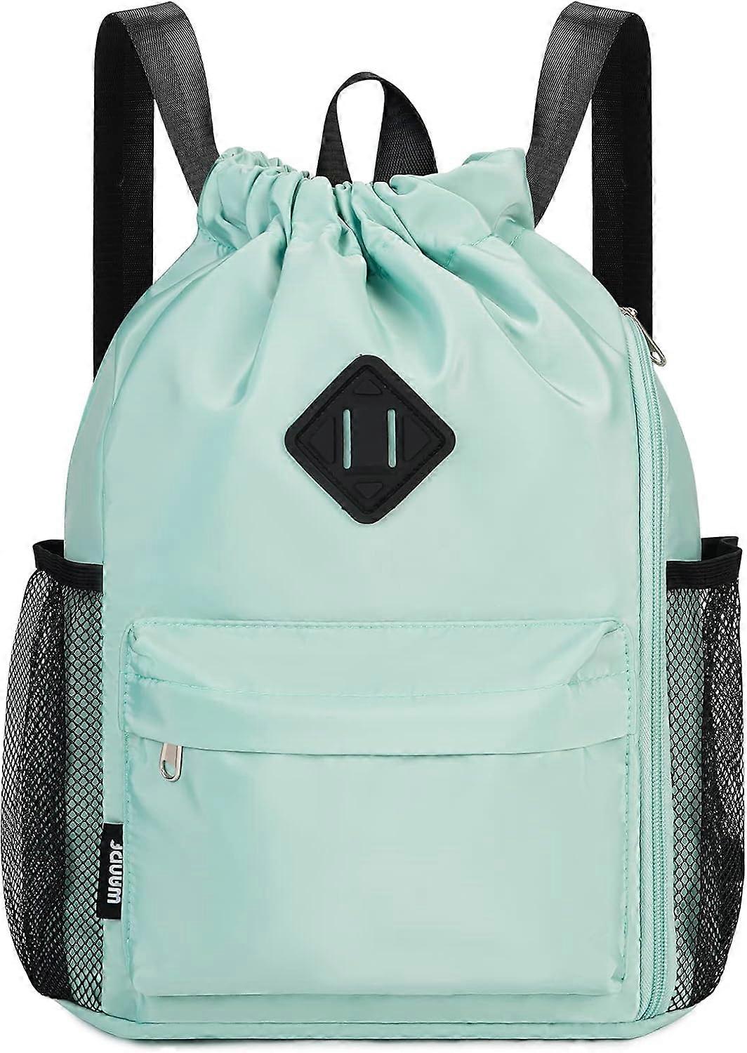 Drawstring Backpack Sports Gym Bag with Shoes Compartment, Water ...