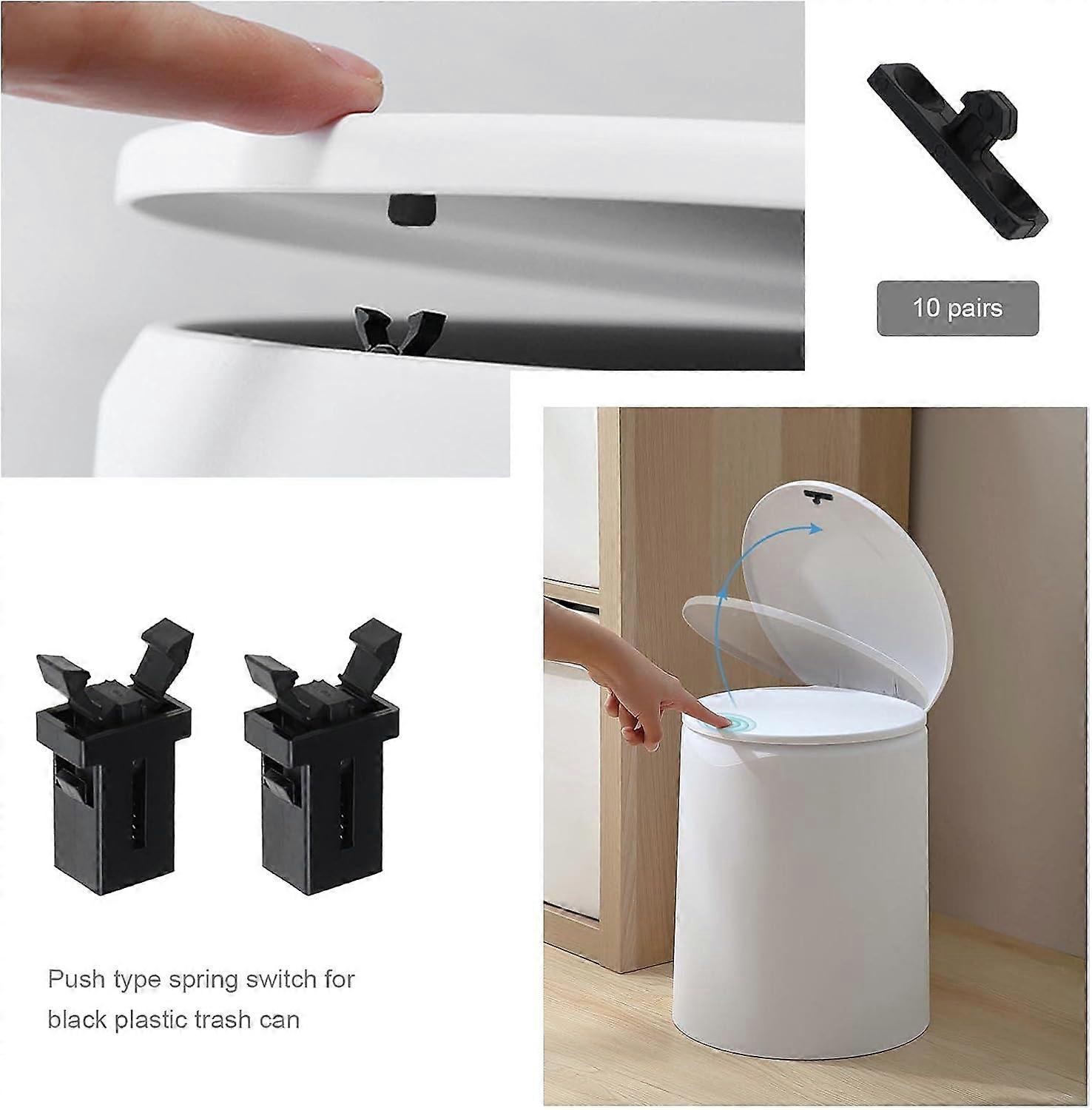 10 Pairs Replacement Plastic Touch Lid Trash Can Latch Lock Compatible ...