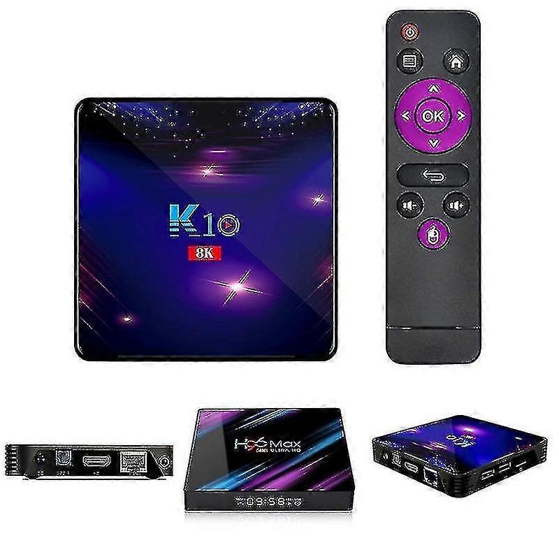 K10 Tv Box 4k 8k Hd Android 9.0 Player 4gb Tooth 2.4g/5g Wifi 4.1 Set-top Box | Fruugo SE