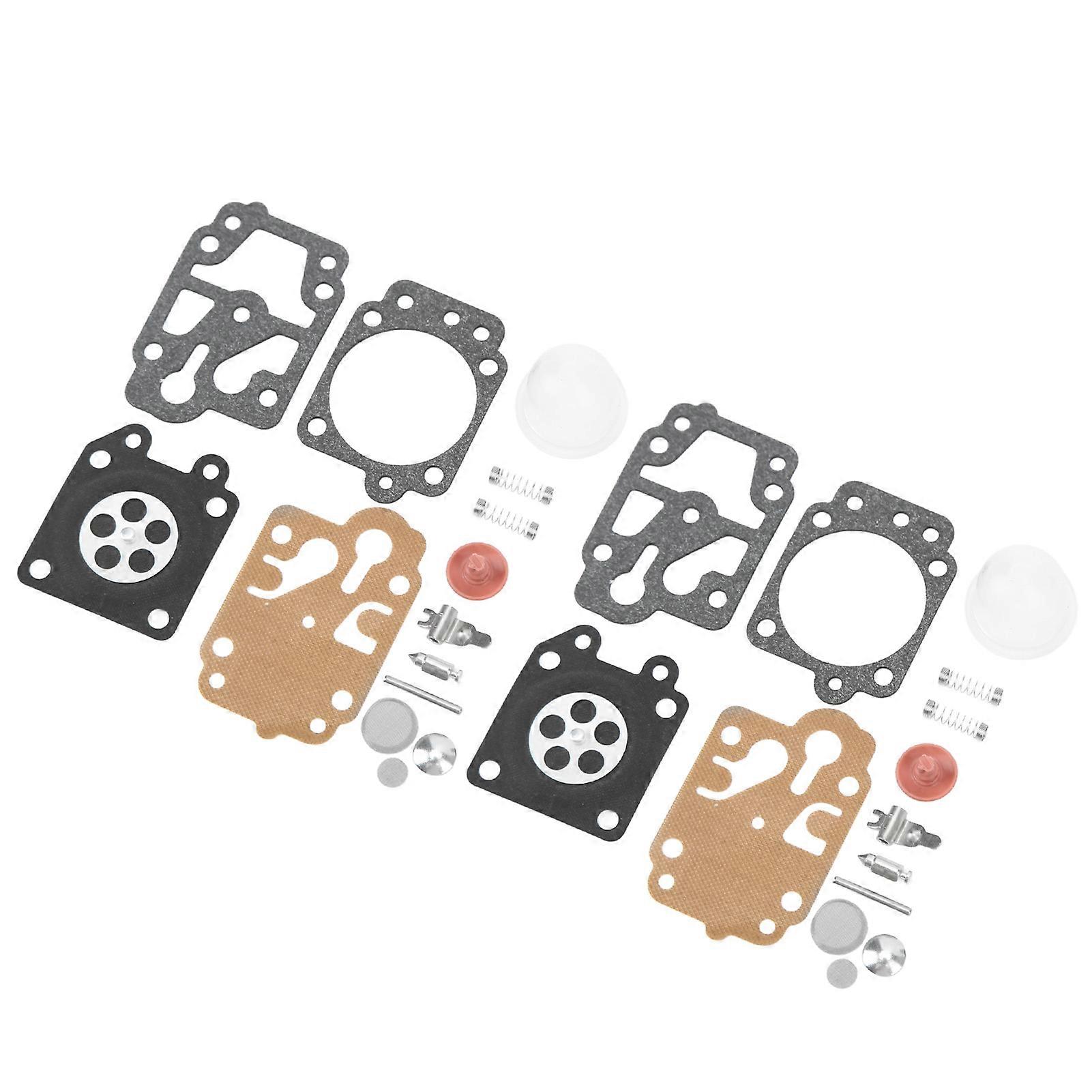 2 Sets Carburetor Diaphragm and Gasket Paper Iron Rubber Carburetor ...