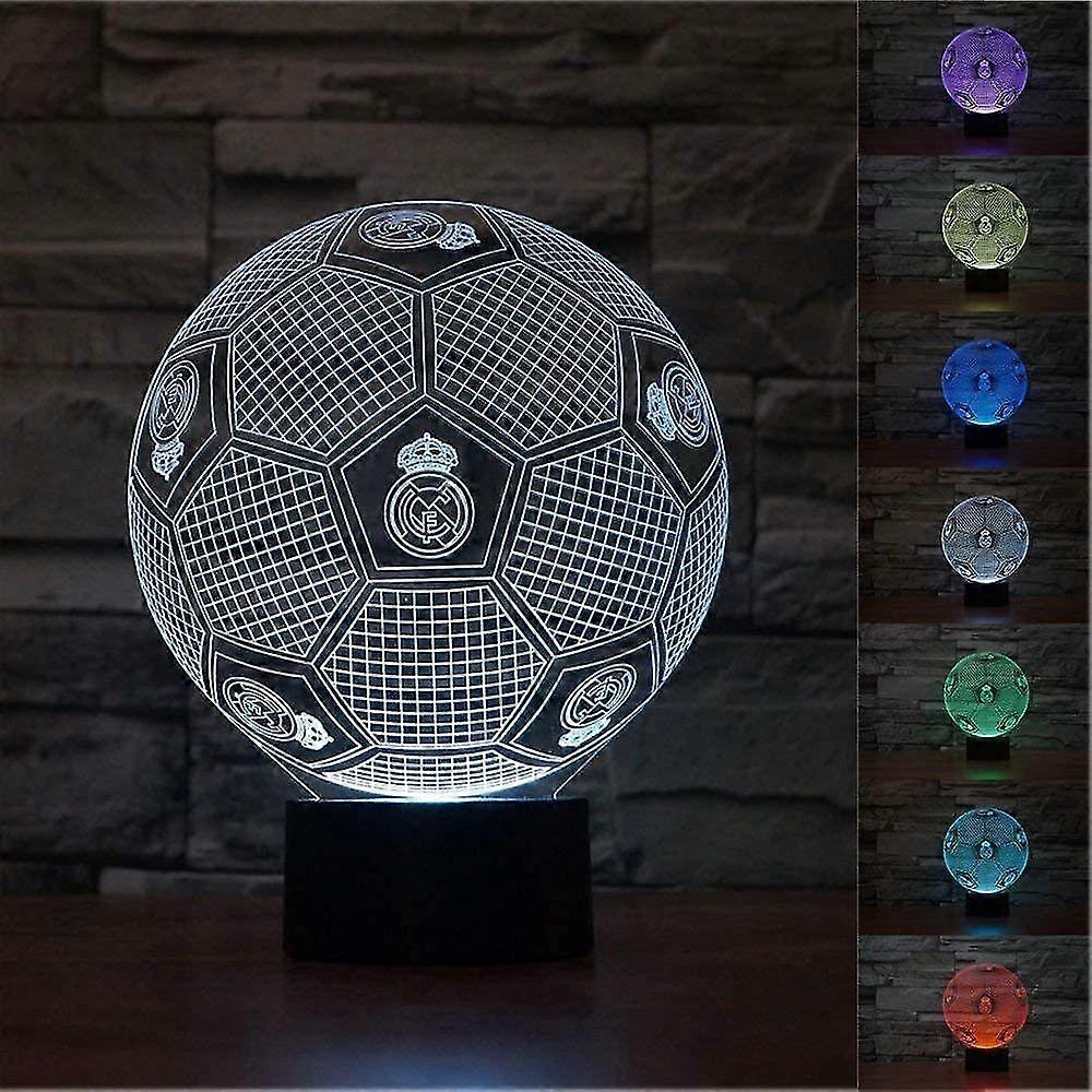 3d Optical Illusion Real Madrid Football Night Light Toy Lamp,remote ...