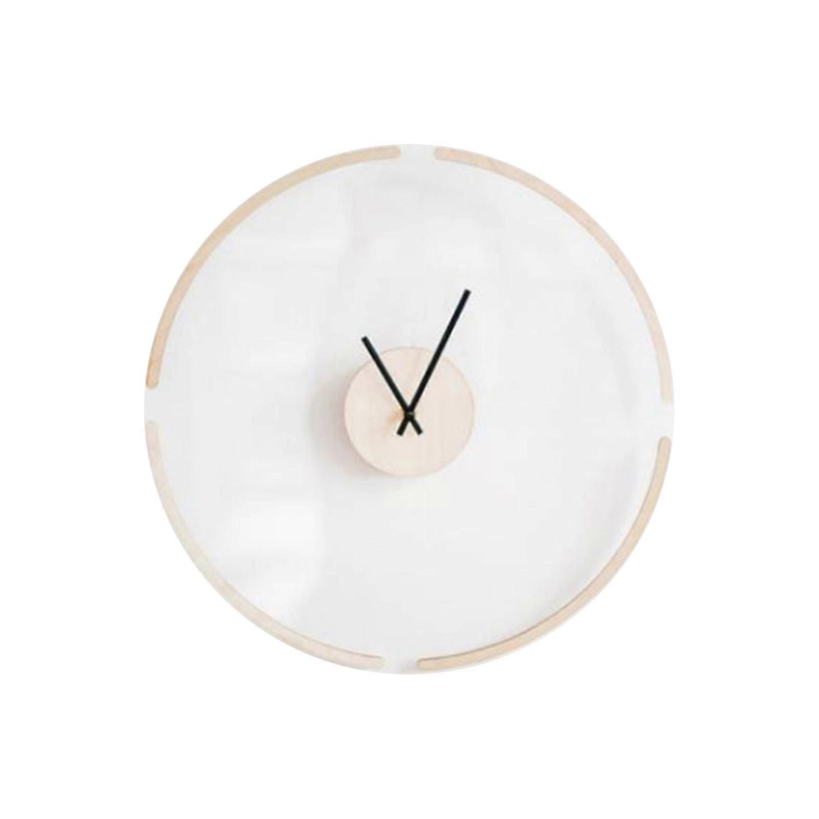 Wood Creative Transparent Wall Clock Suspension Analog Clocks Ornament ...
