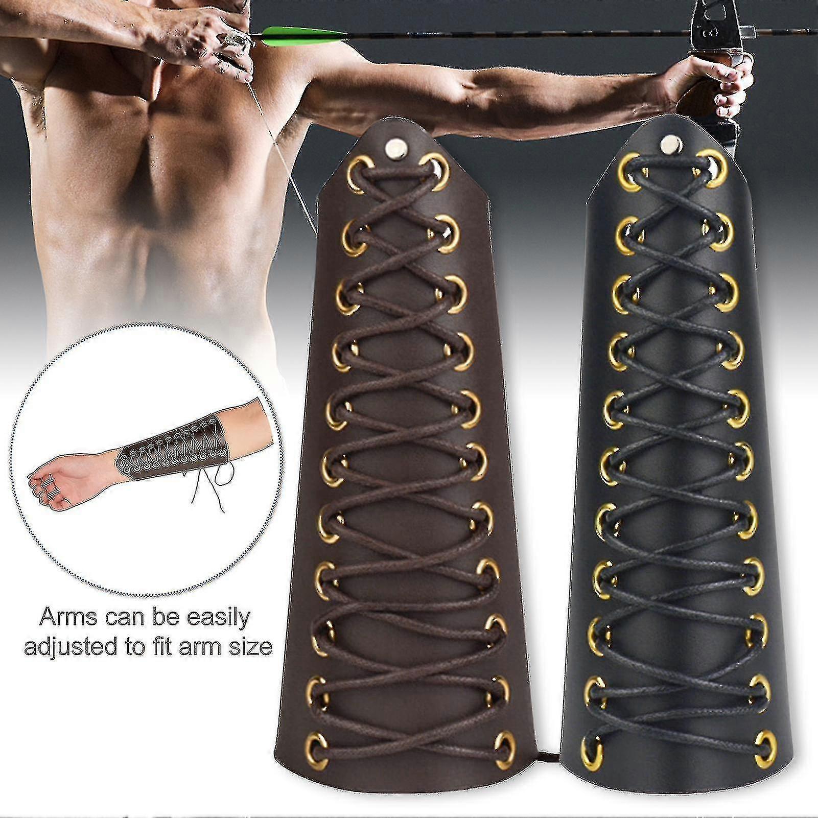 Archery Armguards Lightweight Adjustable Shoulder Straps Ergonomic Faux ...