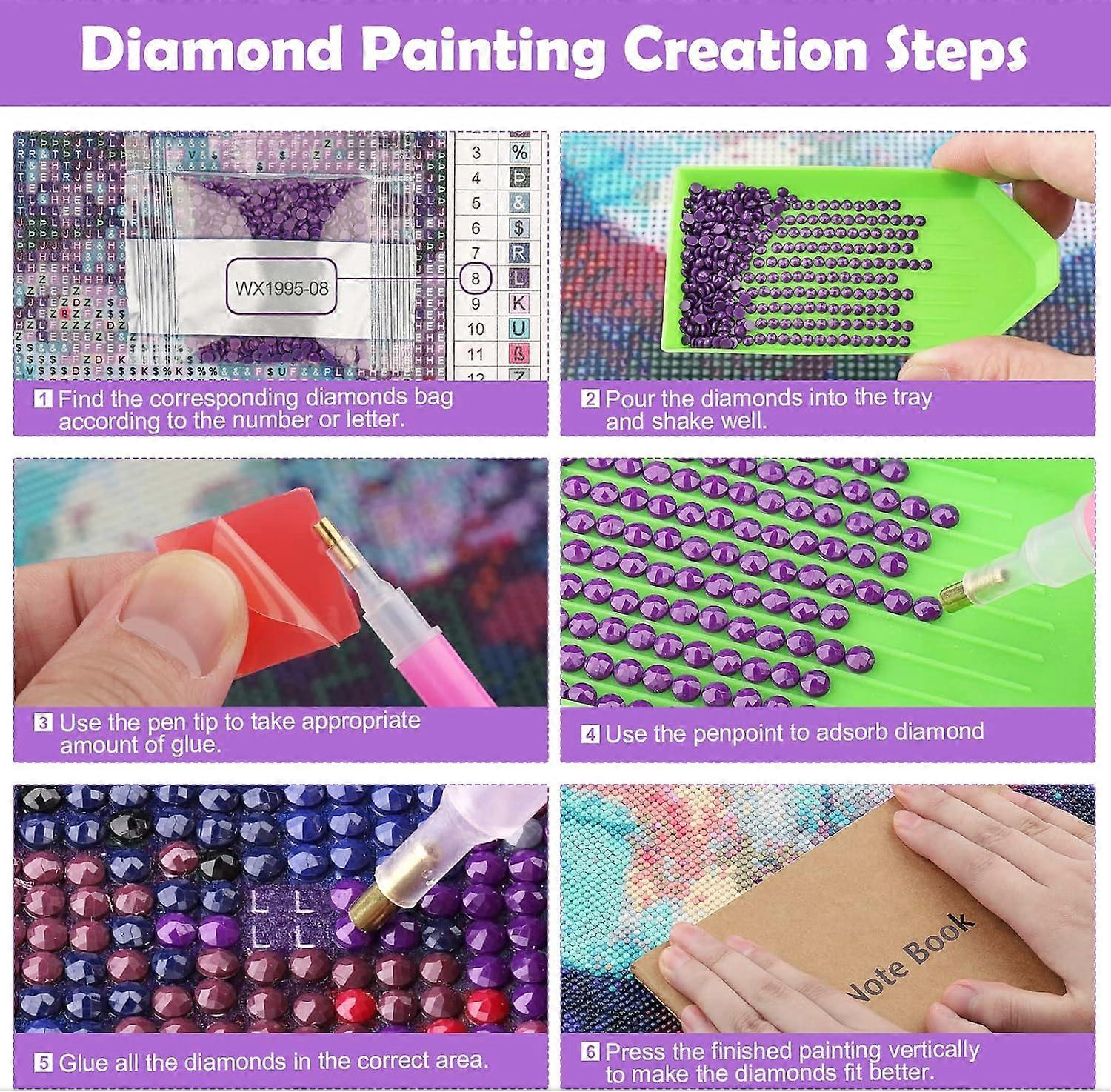 5D Diamond Painting Kits White Horse Diamond Art Kits for Adults, Full ...