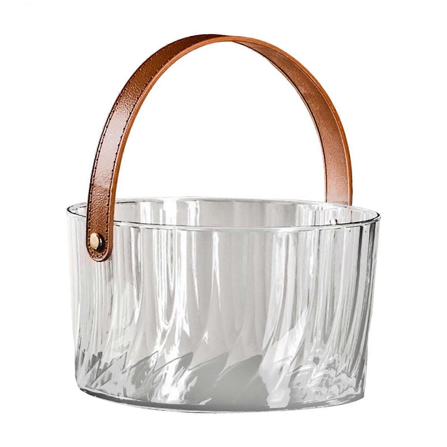 Glass Ice Bucket - Beverage Bucket Cocktail Home Bar Accessories, Wine ...